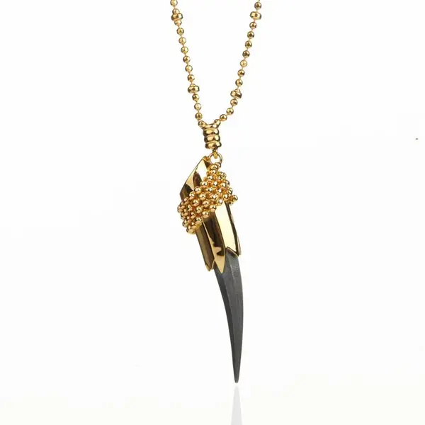 KASUN LONDON Single Claw Pendant - Gold