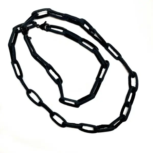 WAIWAI Multifunctional Leather Chain Necklace - Black