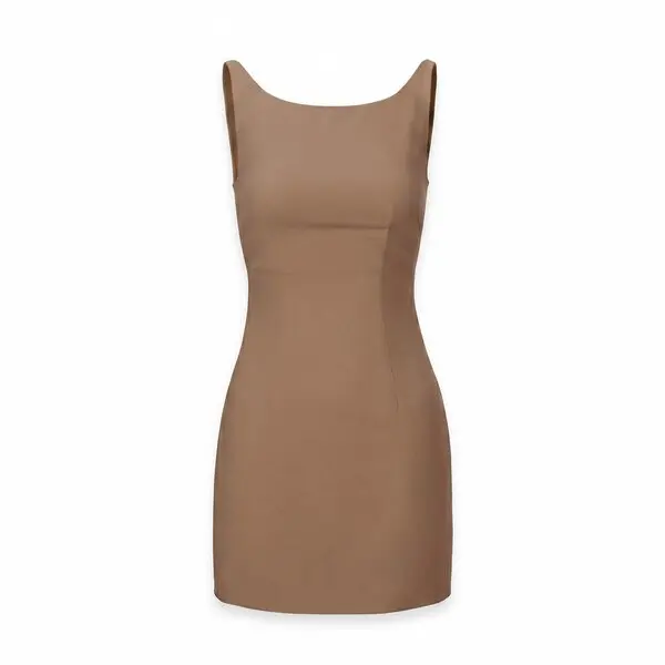BELSIZE25 Oto Series – Office To Off-duty Mini Dress - Brown