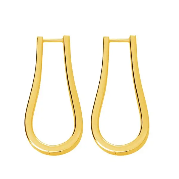 LUCY QUARTERMAINE Petal Hoops Extra Large In Vermeil - Gold