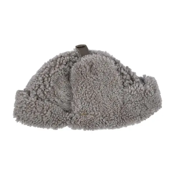 OWEN BARRY Sheepskin Curly Trapper Suki Mole - Grey