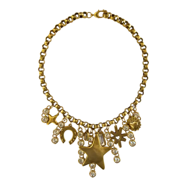 SCCOLLECTION Stevie Rhinestone Star Necklace - Gold