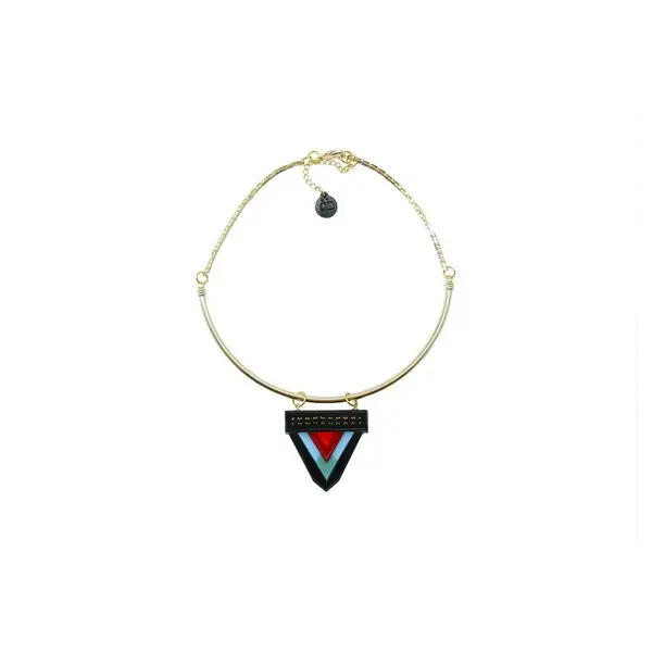 GISSA BICALHO Acrylic Handmade Necklace Kit Kuntur Turquoise - Green