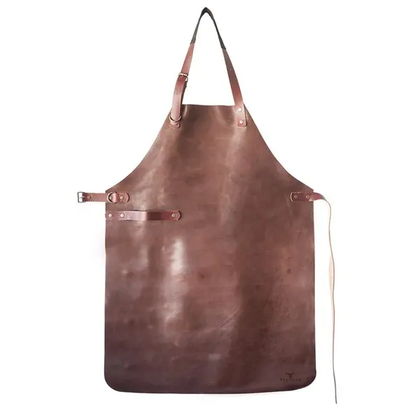 YAKO&CO Premium Genuine Leather Apron - Brown
