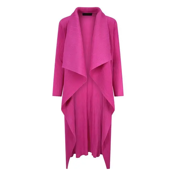 BEATRICE VON TRESCKOW Magenta Waterfall Crinkle Coat - Pink