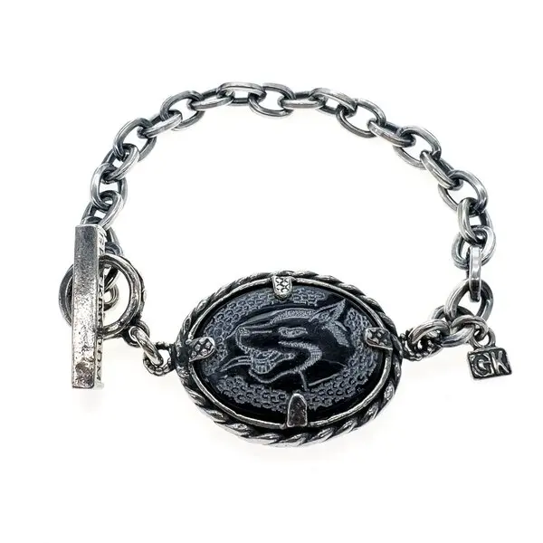 GEM KINGDOM Back To The Future Bracelet Wolf - Black