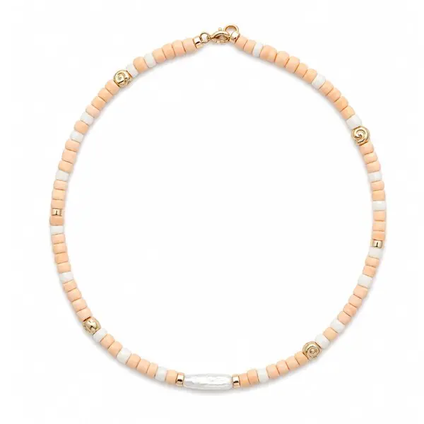 HYE JANE JEWELRY Peach Bari Necklace - Orange