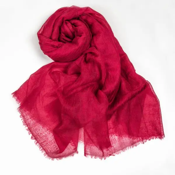 BEL CASHMERE Light Cashmere Foulard Burgundy - Red