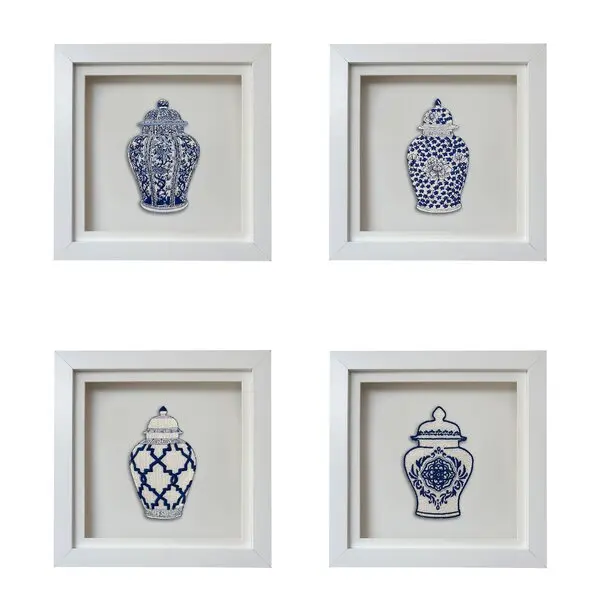 LILLY LOVES Ginger Jars Artwork - Blue