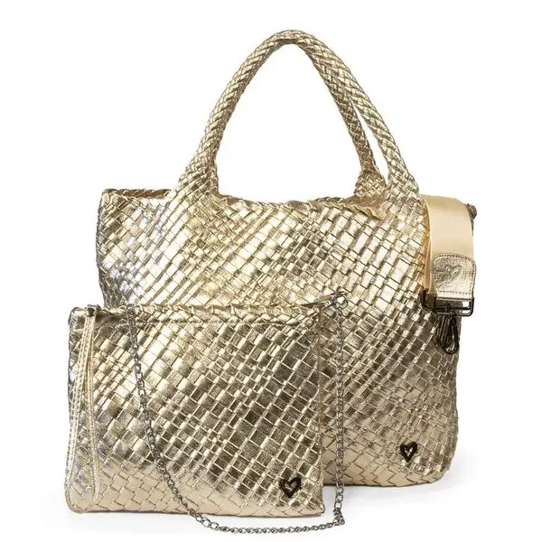 PRENELOVE London Large Woven Totes - Gold