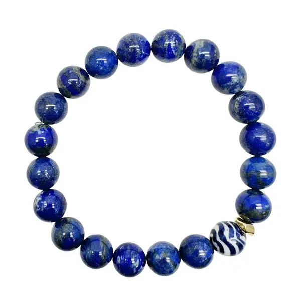 FARRA Lapis With Wave Ceramic Bracelet - Blue