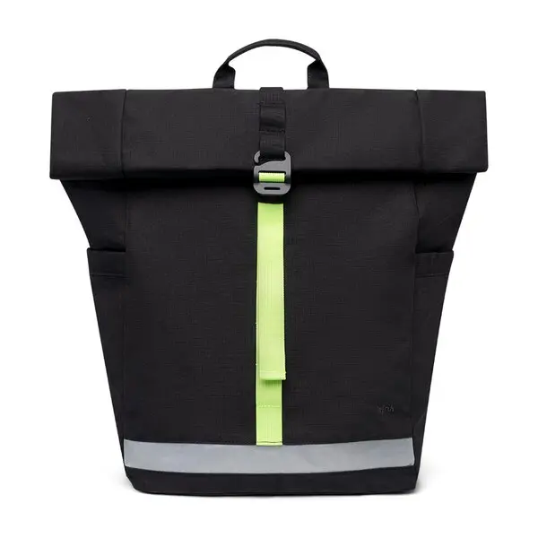 LEFRIK Lars Roll Top Backpack Lime Vandra - Black