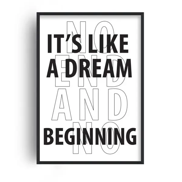FANCLUB It's Like A Dream Retro Music Giclée Art Print A2 - Black