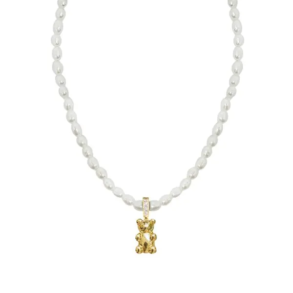 ADRIANA PAPPAS DESIGNS Pearl & Gold Gummy Choker - Yellow