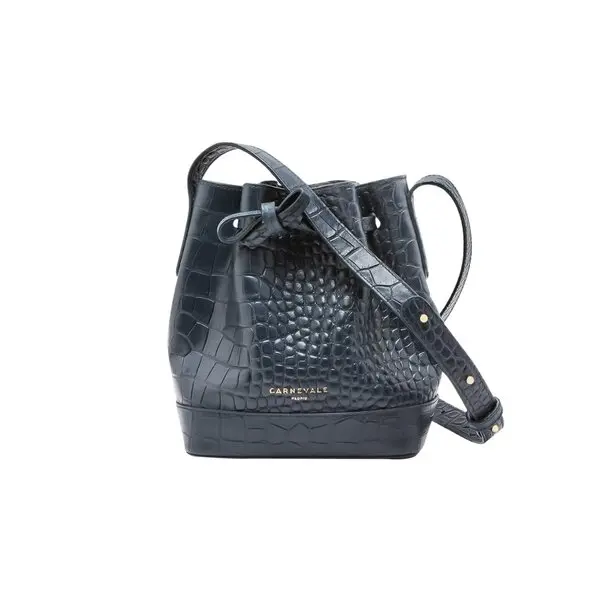 CARNEVALE Mini Telma Coco Navy Bucket Bag - Blue