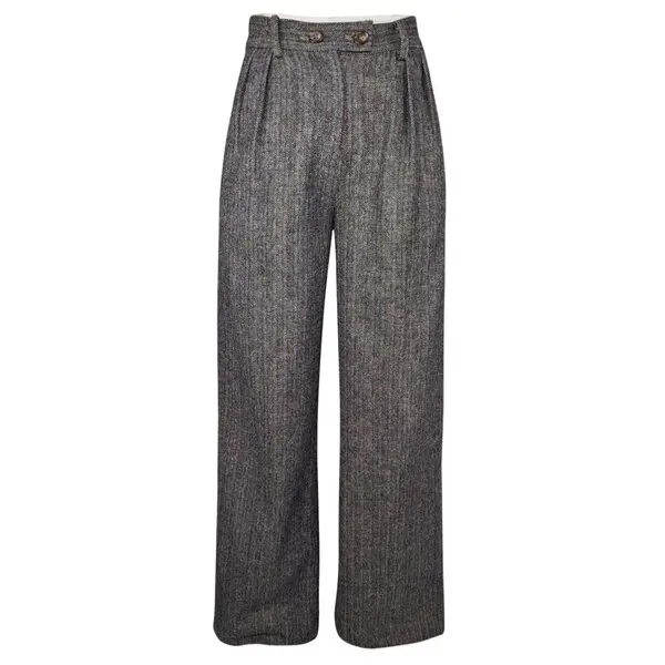 ANA MALIK LLC Pleated High Waisted Pants Ana Malik