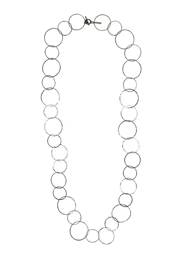 JAREDJAMIN Halo Lindy Links Long Necklace - Silver