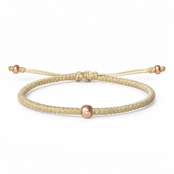 HARBOUR UK Rose Gold Vermeil Rope Bracelet - Red