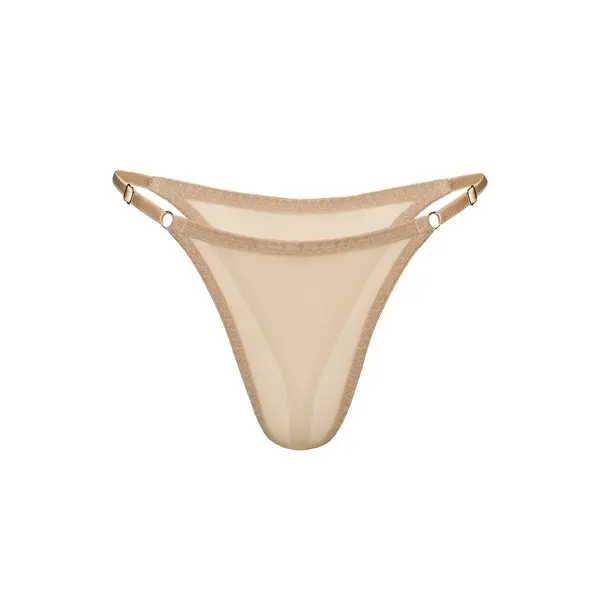 DARILY UNDERWEAR Neutrals Adjustable String Panties Base Nude - Brown