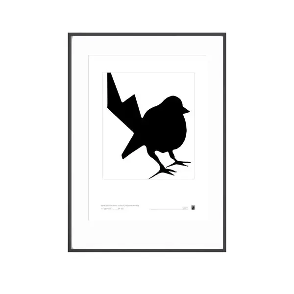 Curiosity Snug Abstract Bird Series Talking Robin - Black