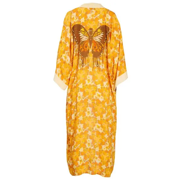 Henelle Orange / Neutrals / Brown Laurel Canyon Kimono - Orange/brown
