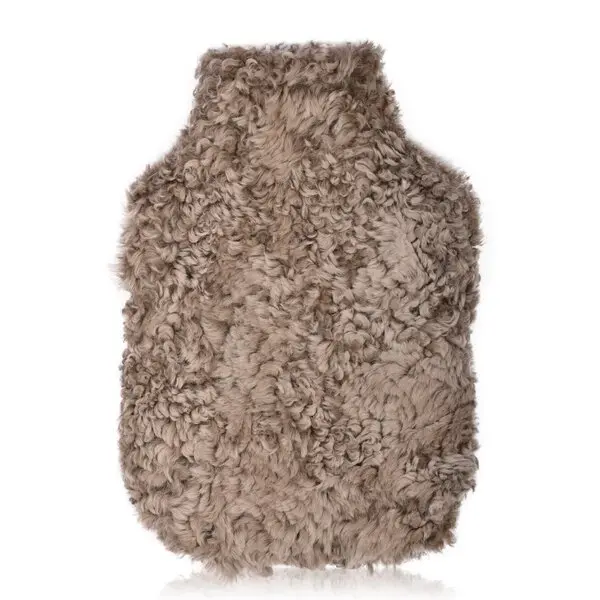 OWEN BARRY Sheepskin Hot Water Bottle Cover Taupe - Brown