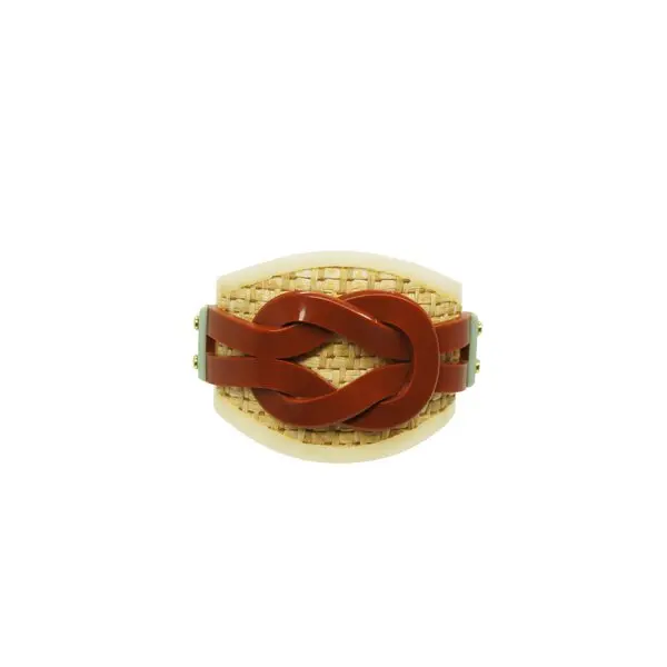 GISSA BICALHO Neutrals Handmade Acrylic Bracelet Ybyra Cream