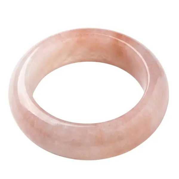 SEREE Peach Blossom Jade Stone Ring - Pink
