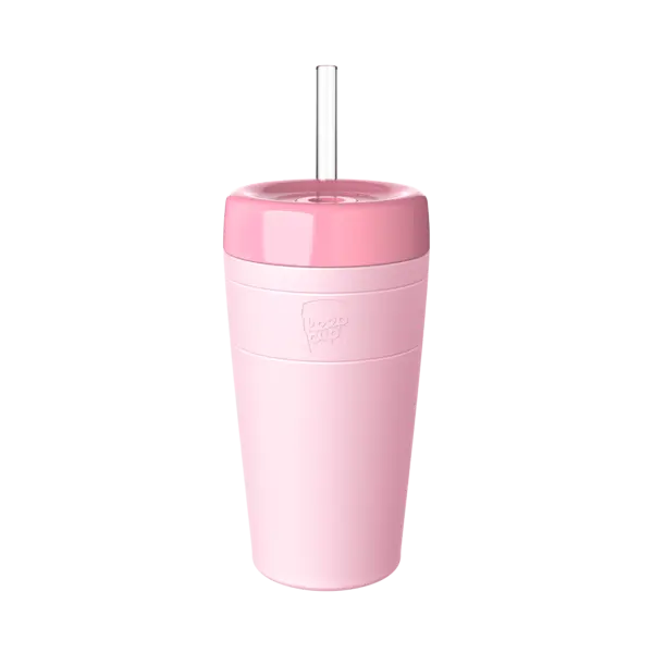 KEEPCUP Commuter Cold Cup With Straw Lid 16oz/454ml Stainless Steel Reusable Coffee Cup Pashmak - Pink
