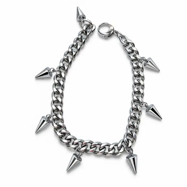 JAGGED HALO JEWELRY Fallon Spike Stainless Steel Bracelet - Silver