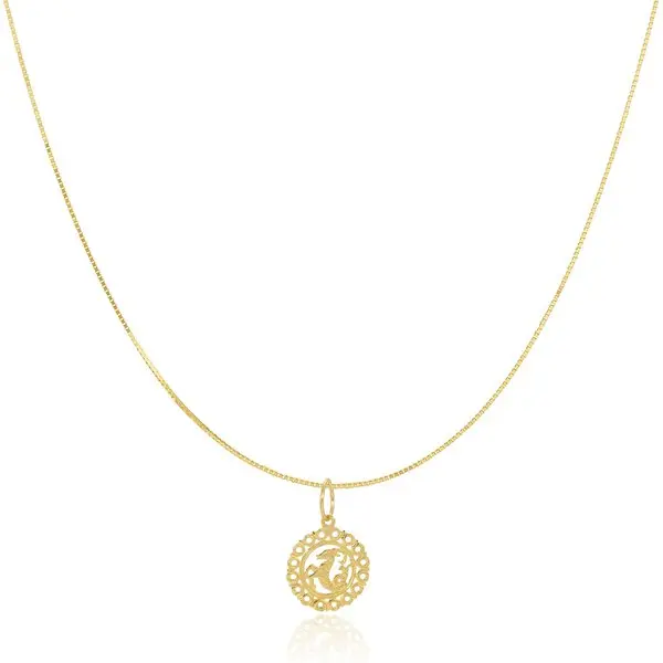 Maya Brenner Designs Zodiac Necklace Capricorn - Gold