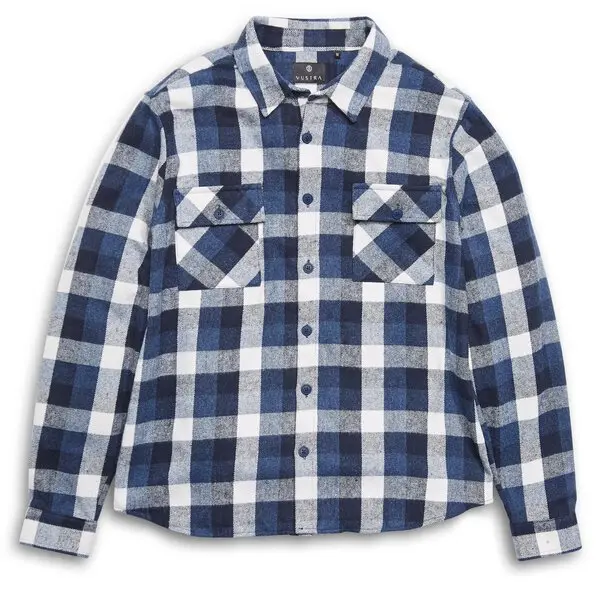 VUSTRA Blue / Black Indigo Frost Shacket - Blue/black