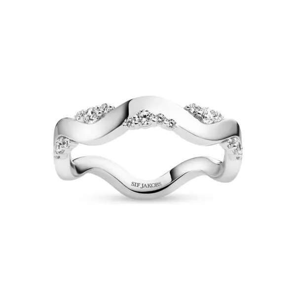 SIF JAKOBS JEWELLERY Ring Ellera Waves Altro - Silver