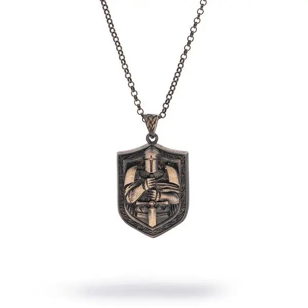 EBRU JEWELRY Shield Of Honor ’s Sterling Necklace - Silver