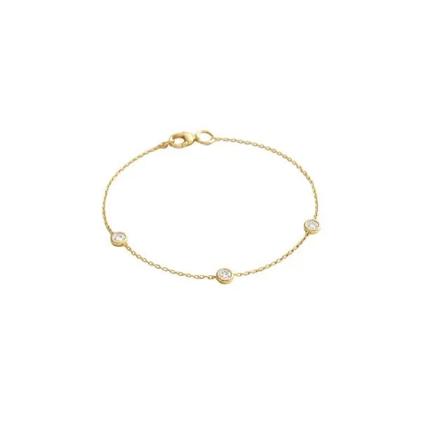 LILY FLO JEWELLERY Diamond Station Bracelet - Gold