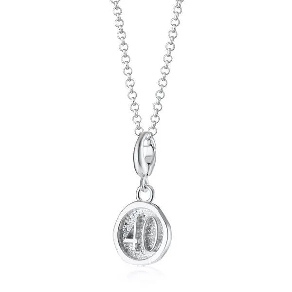 LILY CHARMED Sterling Fortieth Birthday Charm Necklace - Silver