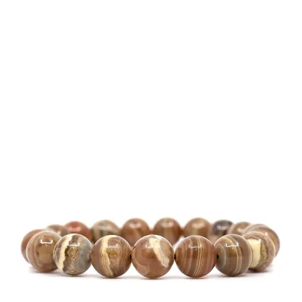 Shar Oke Natural Rhodochrosite Bracelet - Brown