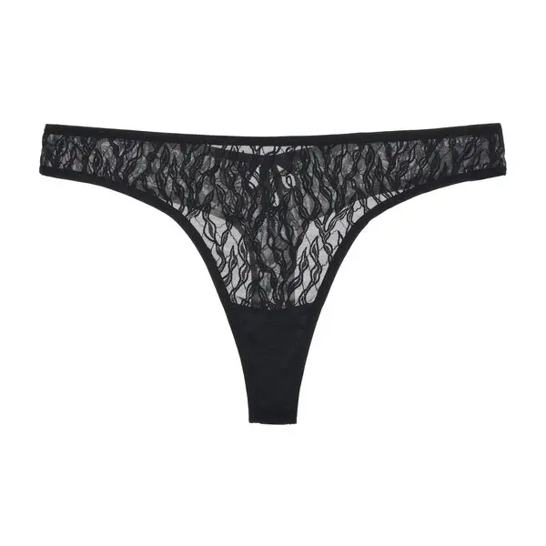 AMOUR D'AGNETTE Julie Lace Thong - Black