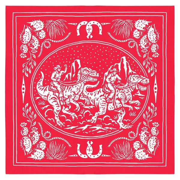 SQUAÏR Dust And Thunder Cotton Bandana - Red