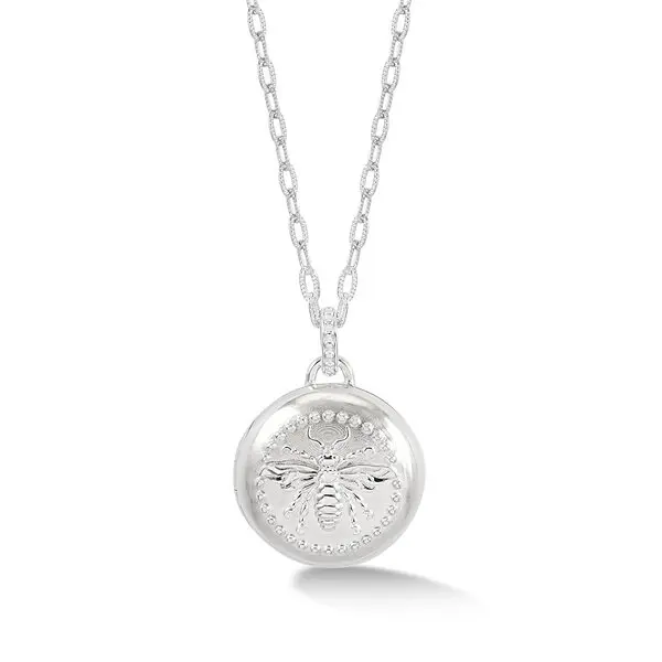 DOWER & HALL Queen Bee Locket In Sterling - Silver