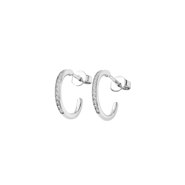 LUCY QUARTERMAINE Skinny Drip Hoops - Silver