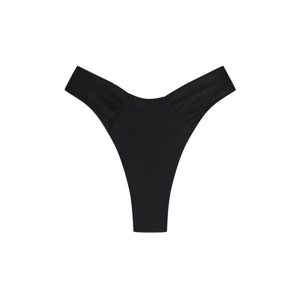 AJA SWIMLINE Calypso Ruched Bikini Bottom - Black