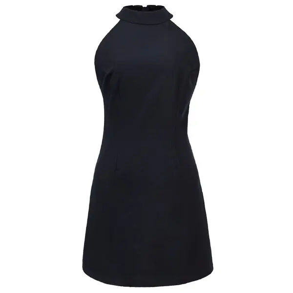SMART AND JOY High Neck Sleeveless Mini Dress - Blue