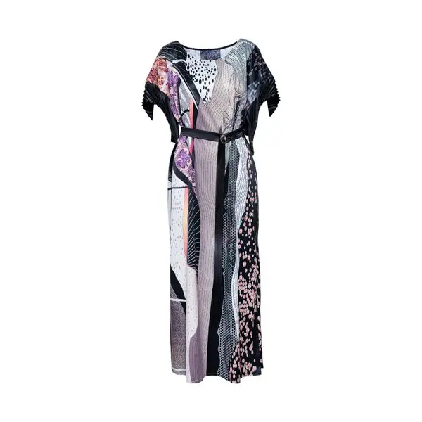 ARTISTA Gaia Relaed Fit Printed Maxi Dress - Black
