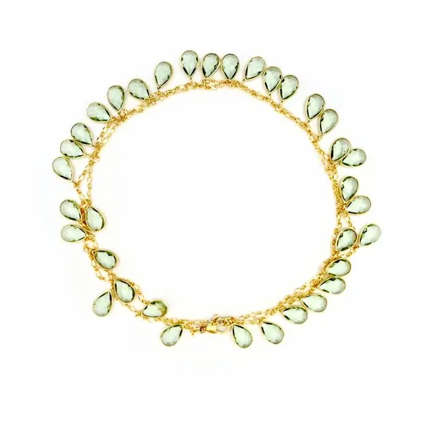 Persia Donà Jewelry Citrine Drops Necklace - Gold