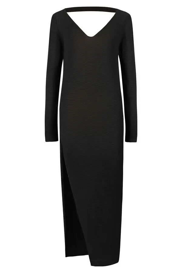 SALANIDA Mare 100% Linen Long Dress - Black