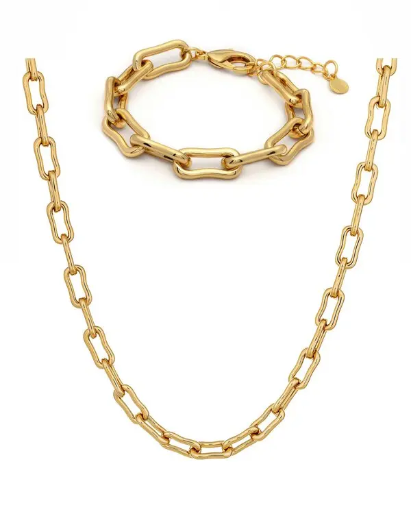 CRYSTALS AND CO Flow Link Set - Gold