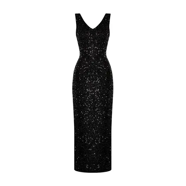 ELSAVA Nox Sequin Dress - Black
