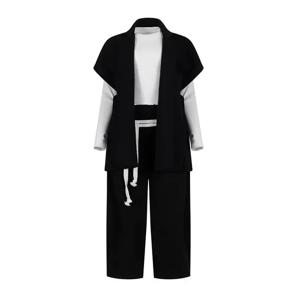 CLOTHES BY LOCKER ROOM Oversized Three-piece Set - Black