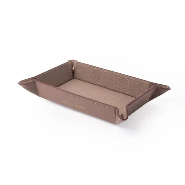 PACK'N TRAVEL Neutrals Leather Tray Beige